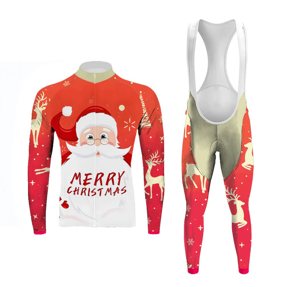 Merry Christmas Men's Long Sleeve Cycling Kit | RSSC Sports – Rssc Sports