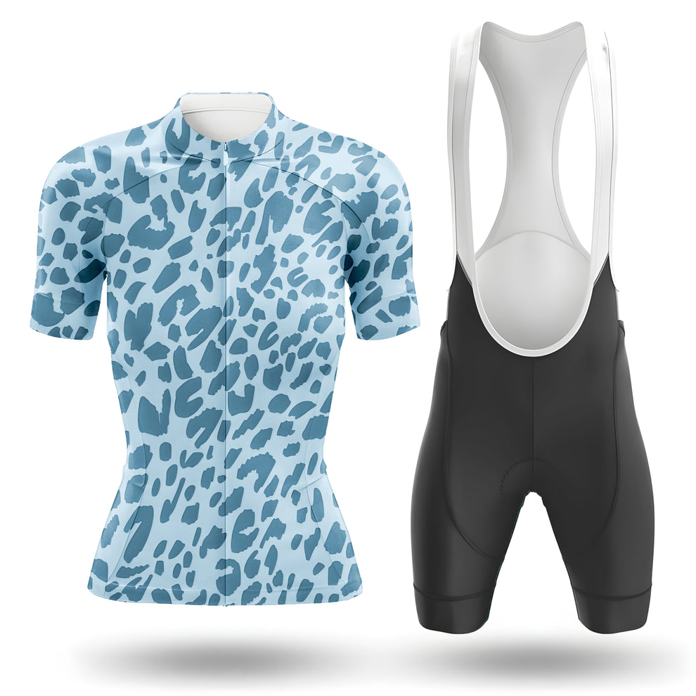 Blue Leopard Print Women's Short Sleeve Cycling Kit – Rssc Sports