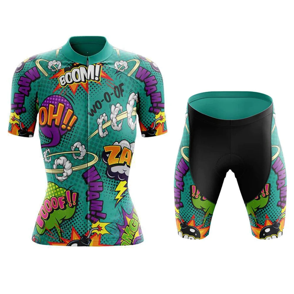 Funny Comic Women's Short Sleeve Cycling Kit – Rssc Sports